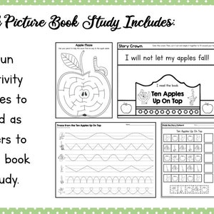 Ten Apples up on Top- Picture Book Study Companion - Etsy