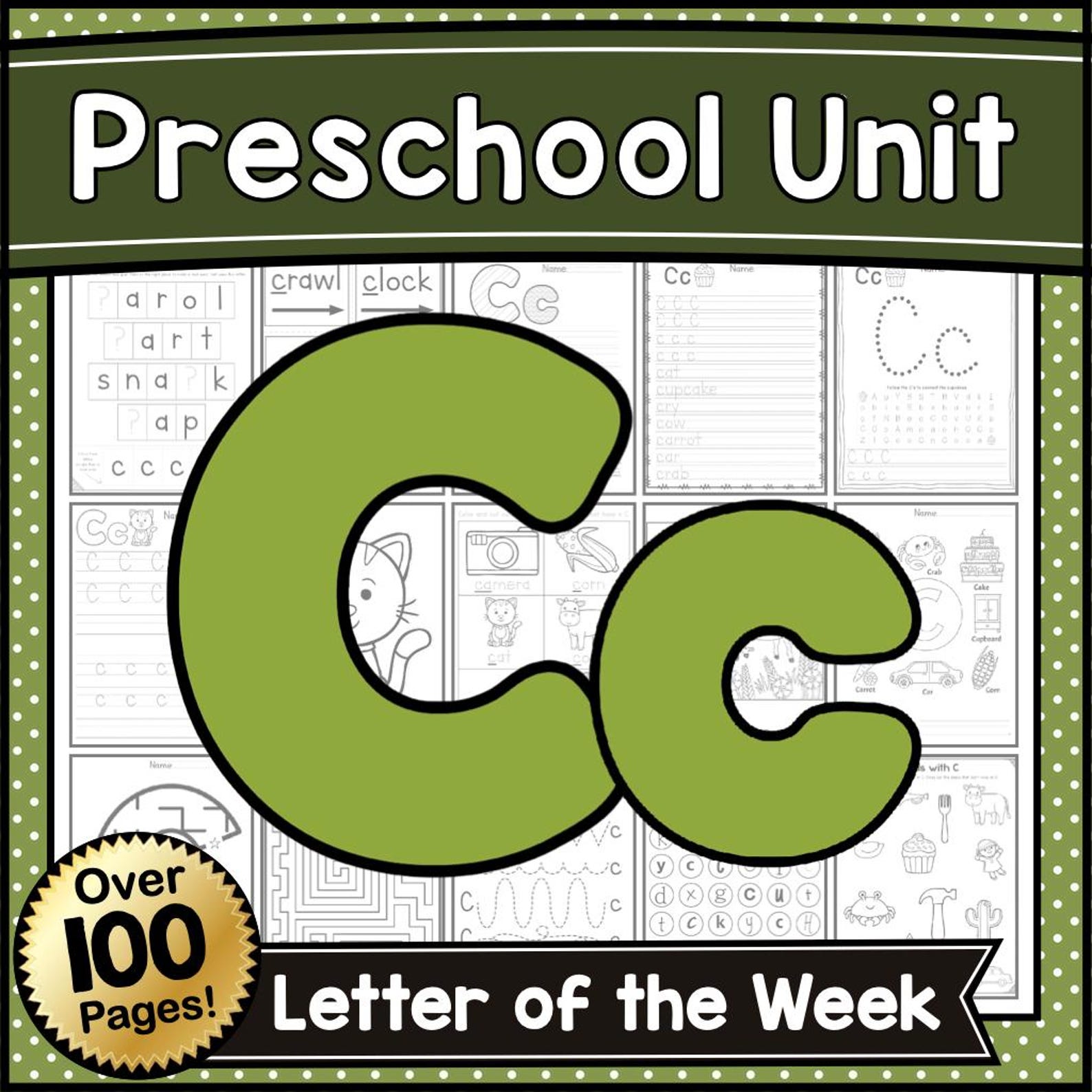 LETTER C PRESCHOOL Letter of the Week - Digital Download for Early ...