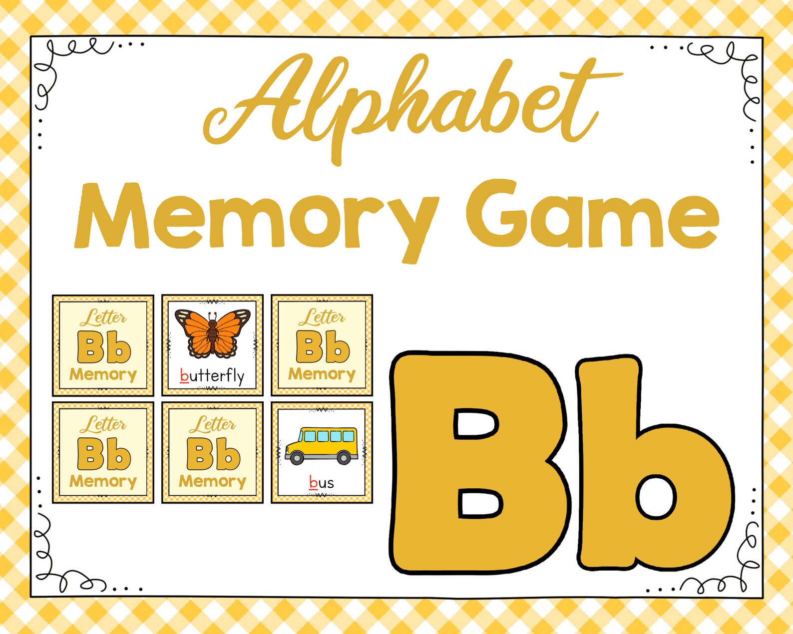 Letter B Memory Game - Etsy