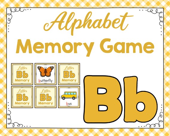 Letter B Memory Game | Etsy