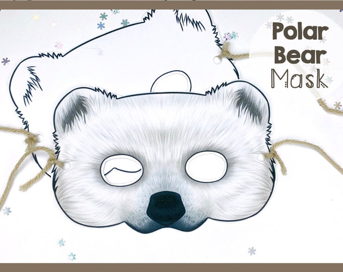 Polar Bear Crown - Printable - Etsy