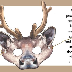 Printable Reindeer Craft Mask | Animal Paper Template | Easy to Make ...