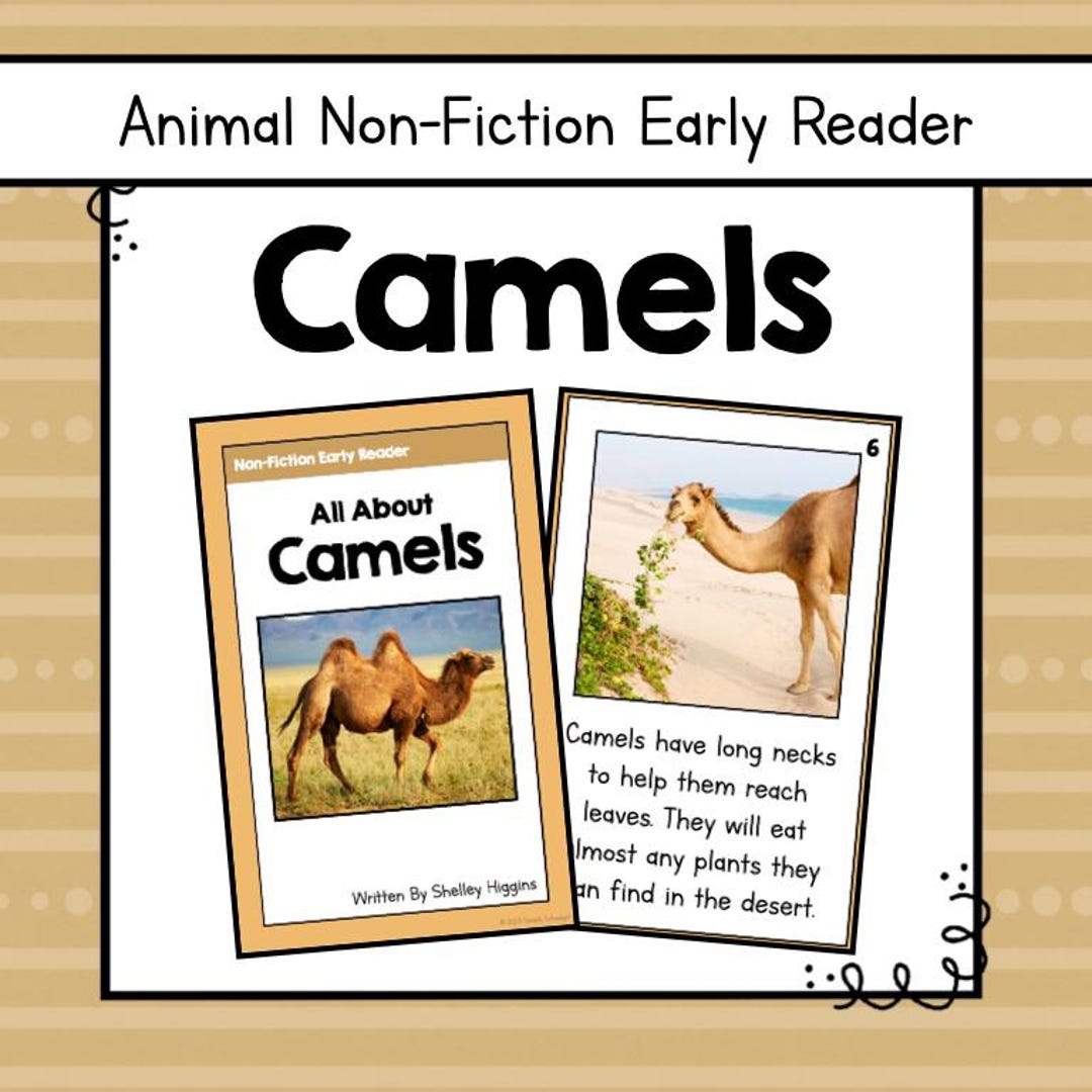 Camels Nonfiction Early Reader: Desert Animal Book, Photos ...