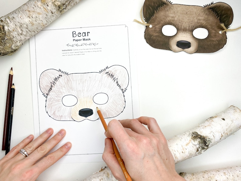 Printable Bear MASK Craft Kit | DIY Paper Animal Mask PDF | Fun ...
