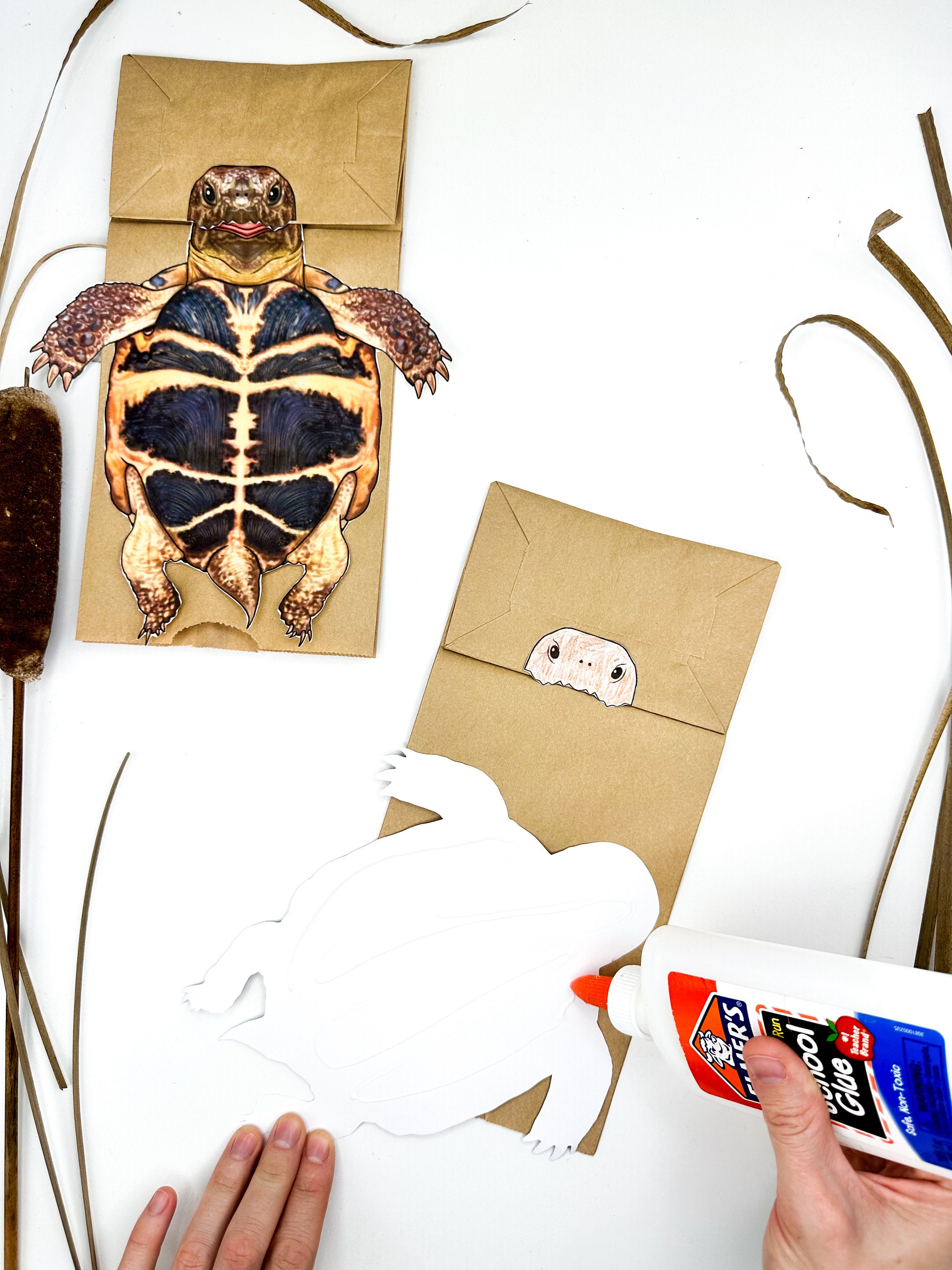 PRINTABLE Turtle Puppet Craft Kit | DIY Sea Turtle Paper Bag Template ...