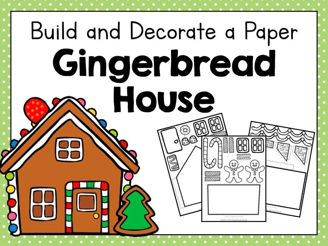 Build and Decorate a 3D Paper Gingerbread House - STEAM Project - Etsy UK