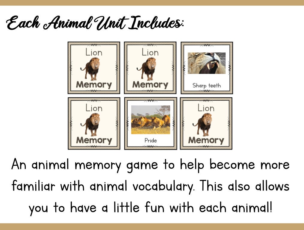 All About Lions- Animal Science Unit - Etsy