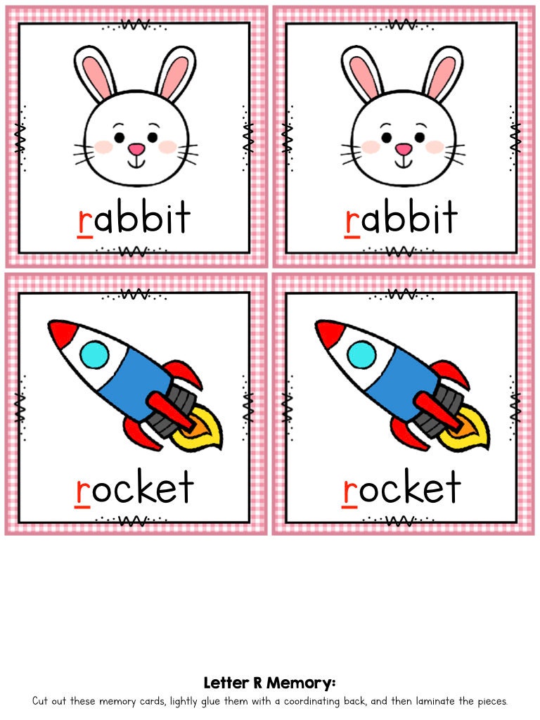 Letter R Memory Game | Etsy