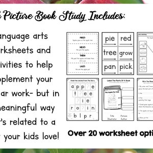 The Apple Pie Tree- Picture Book Study Companion - Etsy
