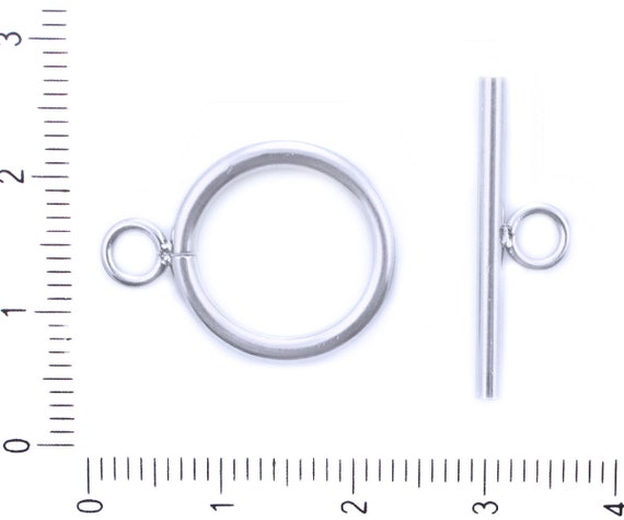 1 Set Stainless Steel Toggle Round Clasp Donut Ring T Bar Lock | Etsy