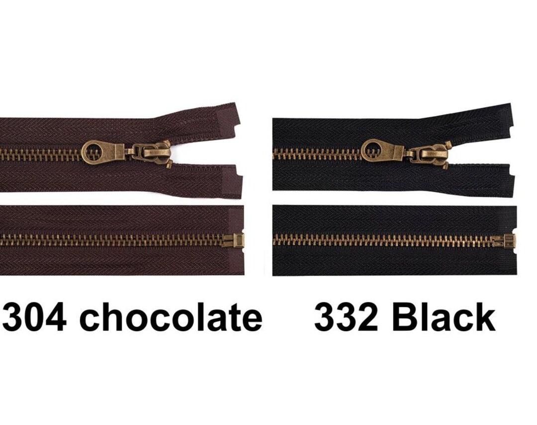 1pc Metal Brass Zipper Width 6mm Length 85cm Jacket Bag Notions Bag ...