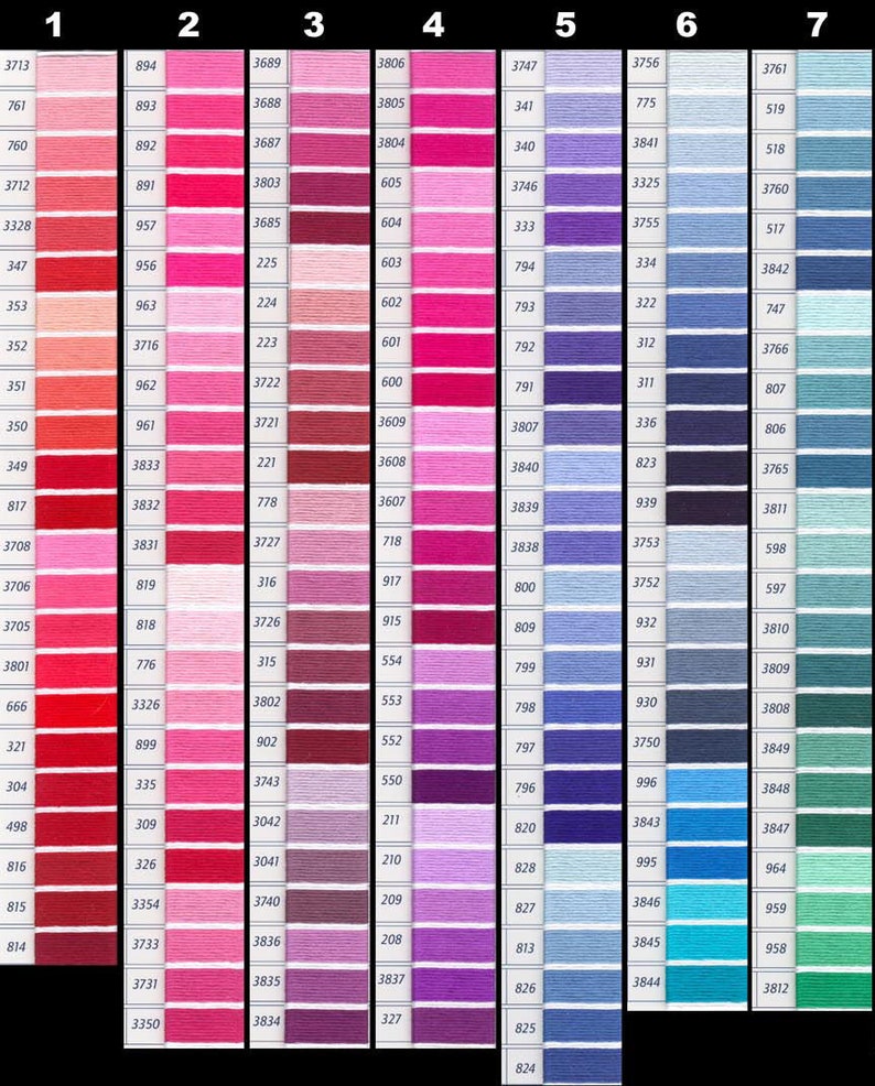 50 Mix Color Cotton Embroidery Thread Cross Stitch Sewing - Etsy