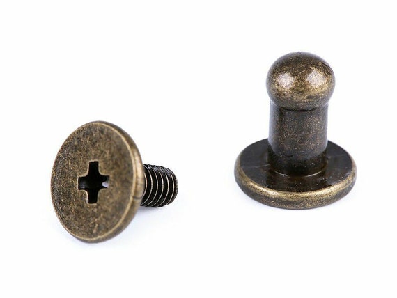 5pr Screw in Button Head Nail Rivets Chicago Rivet Screw Handbag Hardware Purse Making Supplies Haberdashery Etsy Canada