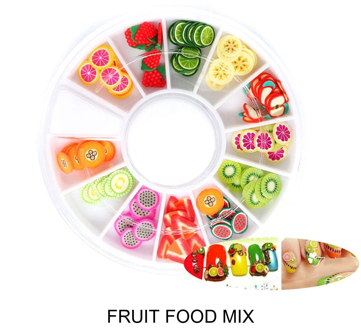 2 Boxes Polymer Clay Fimo Cane Slices Kawaii Foods Nail Art | Etsy