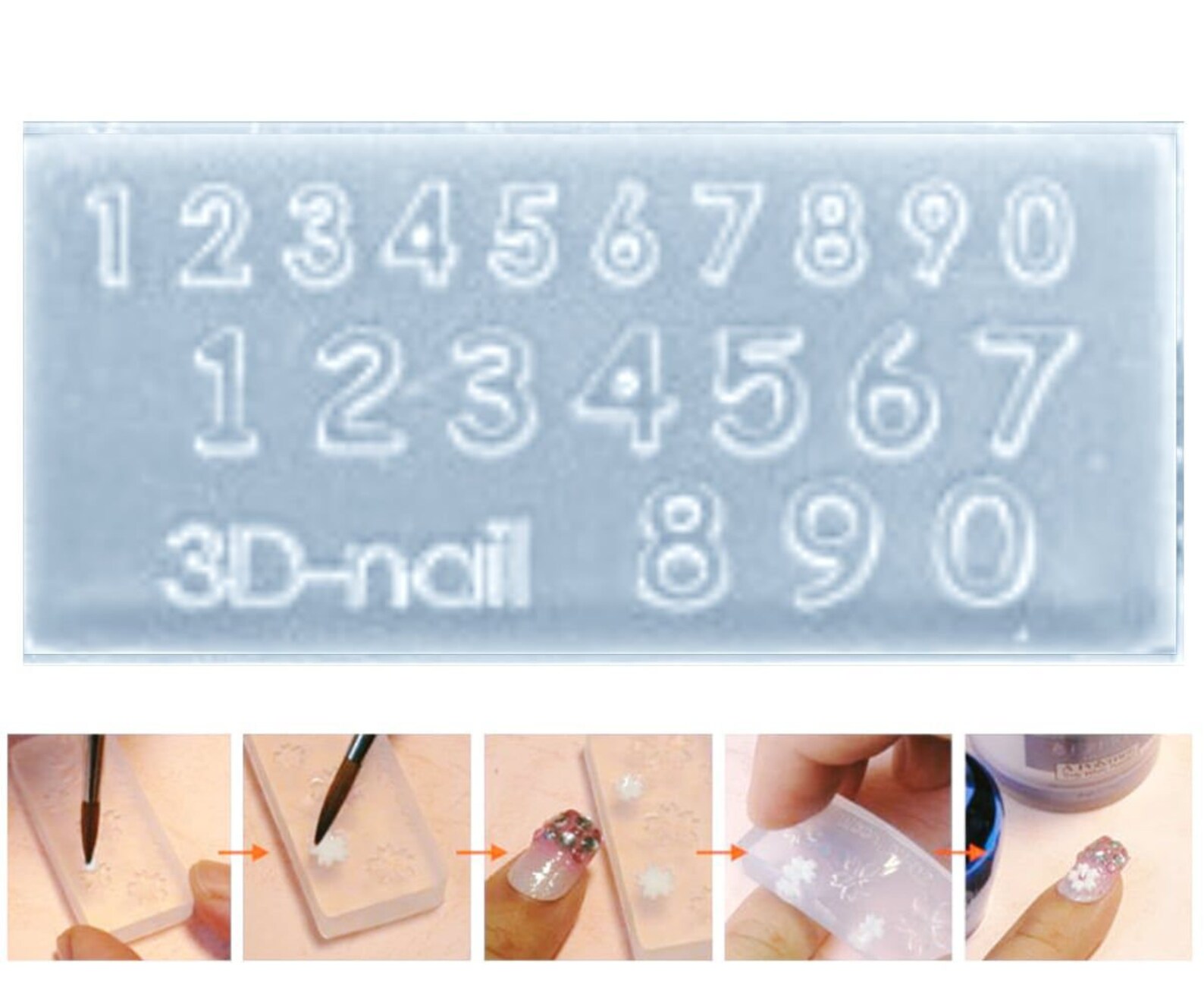 1pc Transparent Small Silicone 3d Mini Mold for Nail Art Small Diy ...