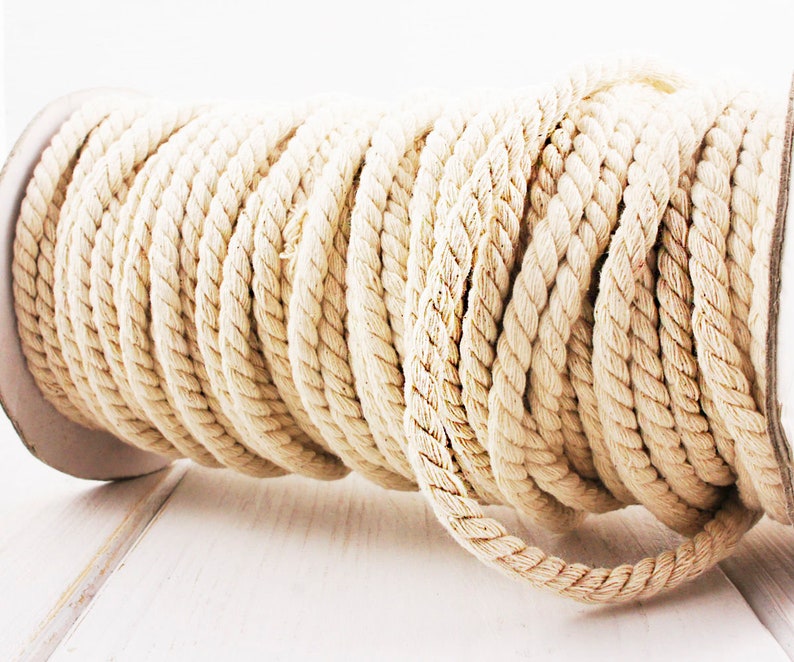 2m 6.6ft 2.2yds Ecru Cream White Cotton Cord Natural Twisted - Etsy