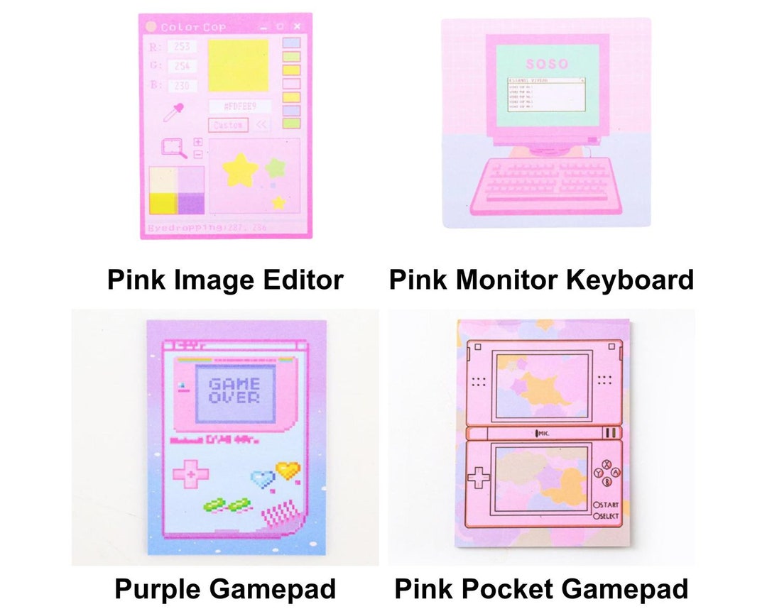 1pc Paper Computer Retro Nostalgic Memo Pad Stickers Decal Sticky Notes ...