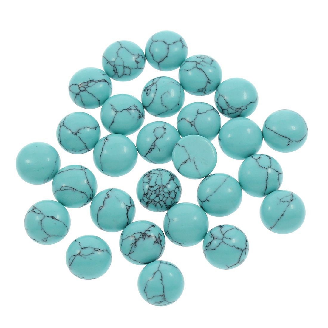 10 piezas turquesa azul negro rayas redondo abovedado turquesa - Etsy ...