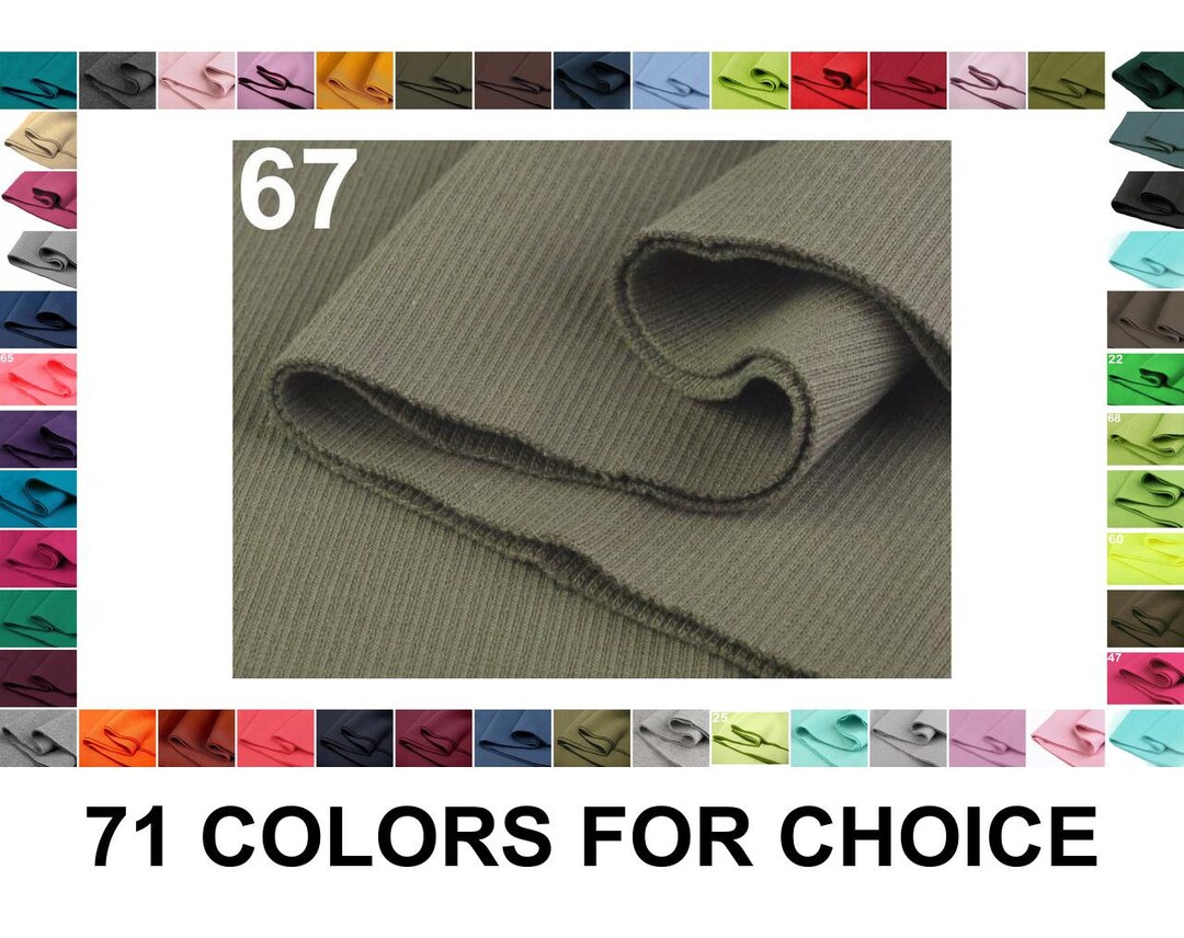 1pc Ribbing / Elastic Rib Knit Fabric Fabric Fabric Elastic ...