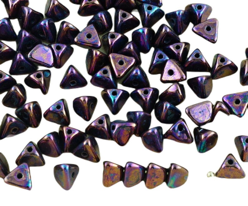 50pcs Large Pinch Triangle Spacer Czech Glass Beads 4mm X 7mm | Etsy