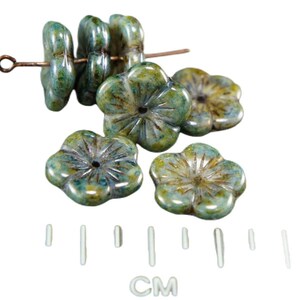 Large Flat Flower Cup Czech Glass Beads 14mm 6pcs - Etsy