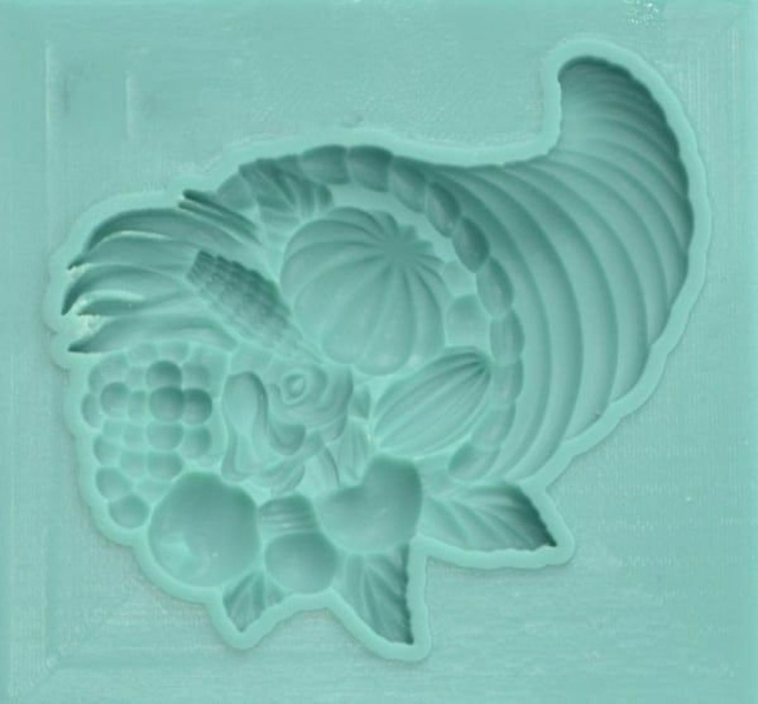 1pc Cornucopia Horn of Plenty 3d Silicone Thanksgiving Uv Epoxy Resin ...