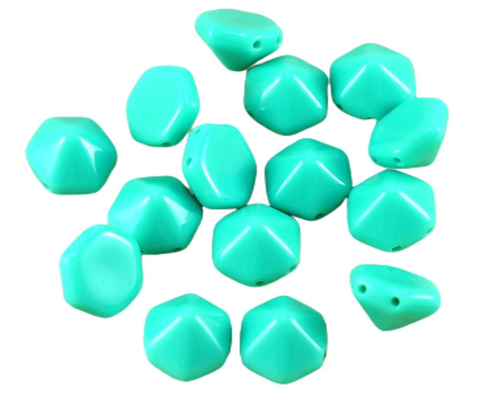 6pcs Hexagon Pyramid Two Hole Czech Glass Beads 12mm X 12mm - Etsy