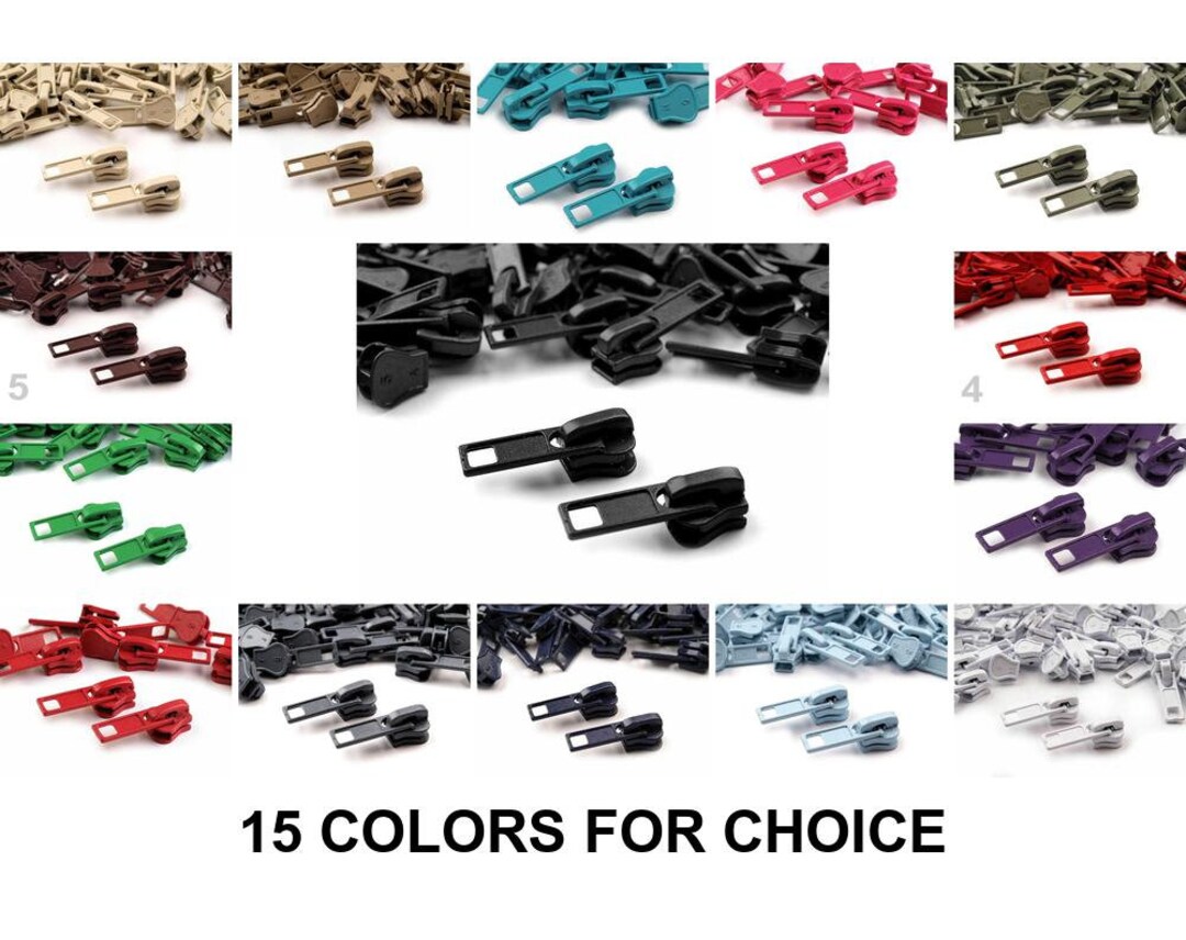 10pc Slider for Plastic Zippers 5mm Bag Bag Accessory Sewing - Etsy