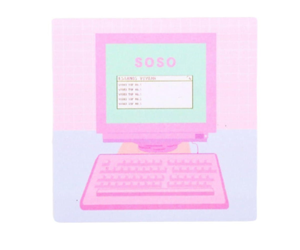 1pc Paper Computer Retro Nostalgic Memo Pad Stickers Decal | Etsy