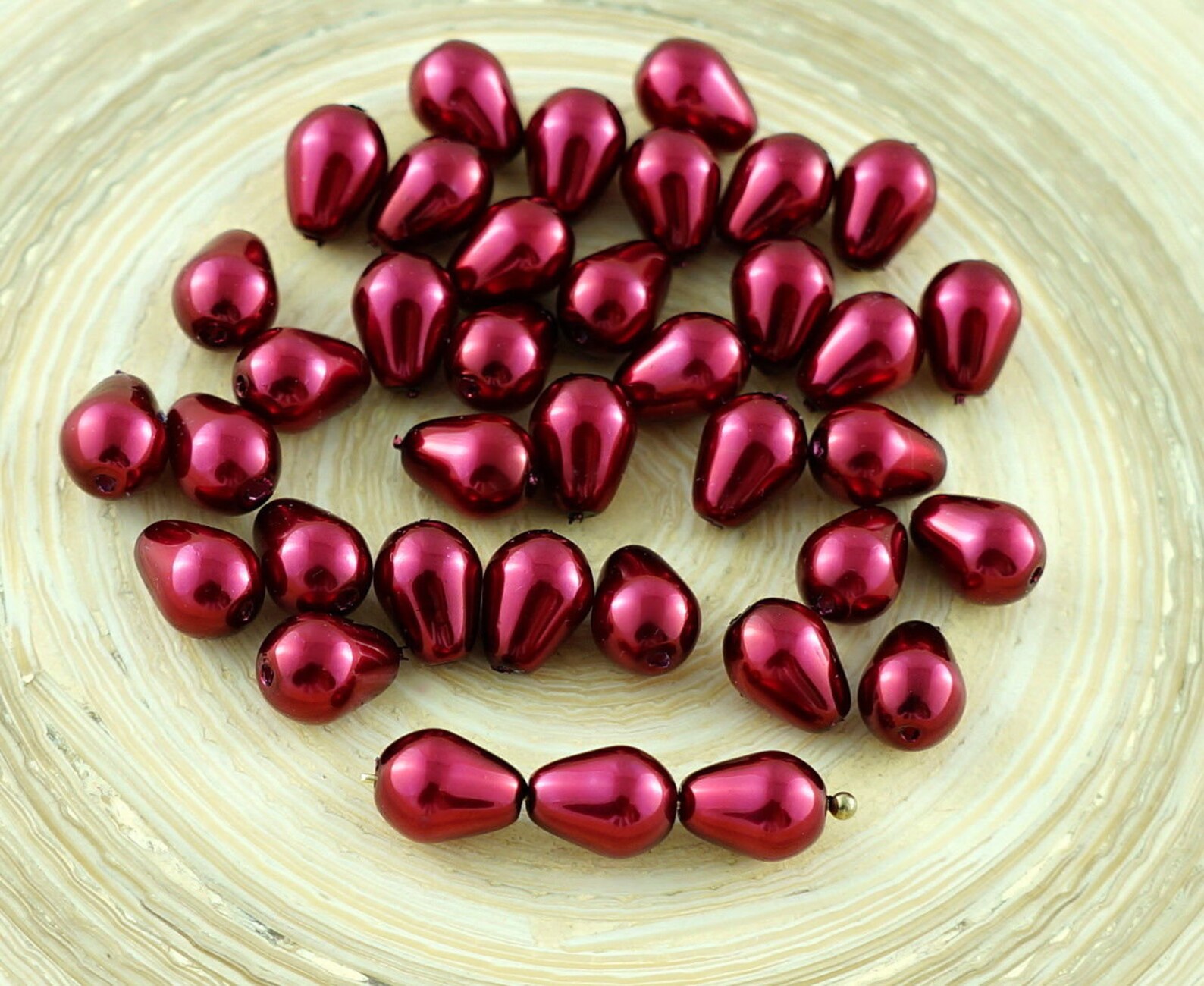 40pcs Pearl Imitation Teardrop Tear Drop Czech Glass Teardrop - Etsy