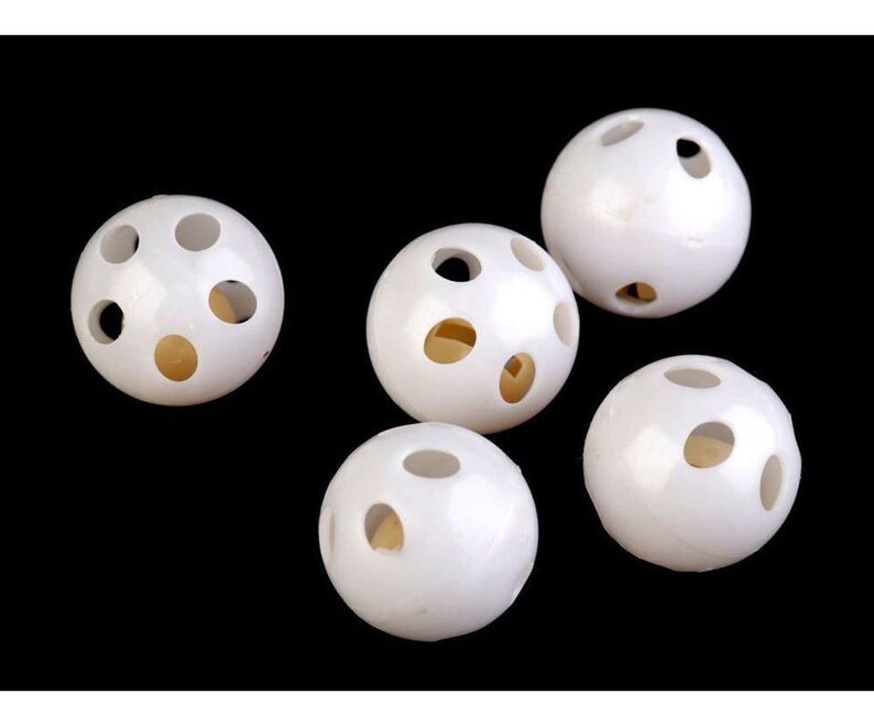 5pc White Rattle Ball, Balls and Toy Squeakers, Craft Eyes, Noses ...