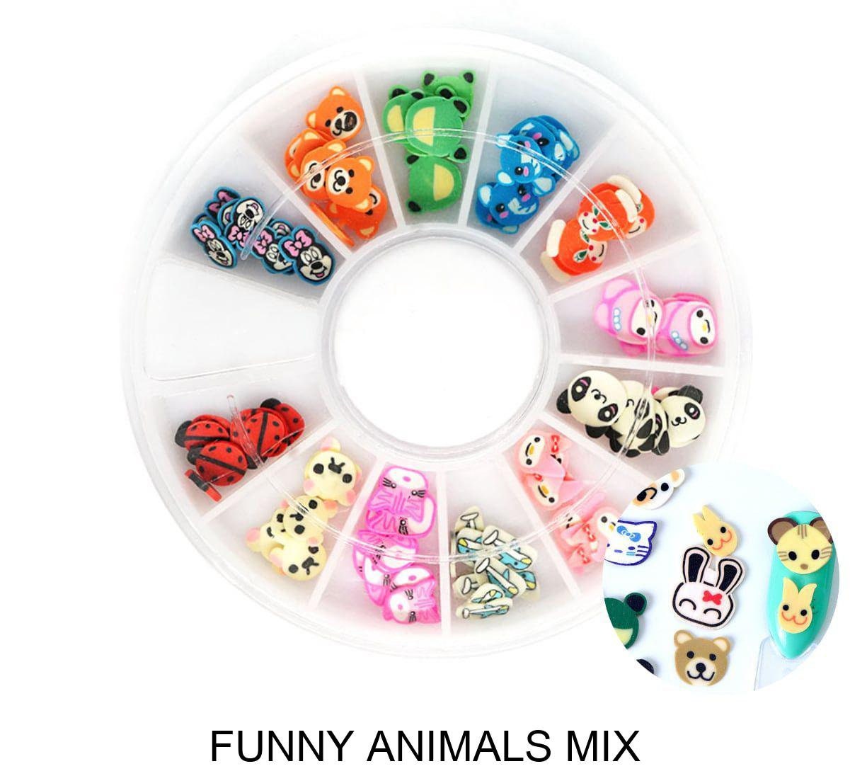 2 Boxes Polymer Clay Fimo Cane Slices Kawaii Foods Nail Art | Etsy