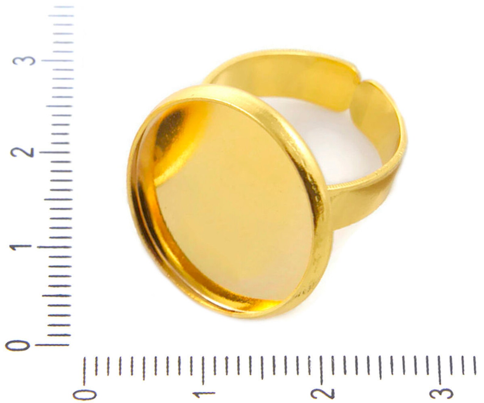 2pcs Bezel Adjustable Ring Base Flat Round Cabochon Setting | Etsy