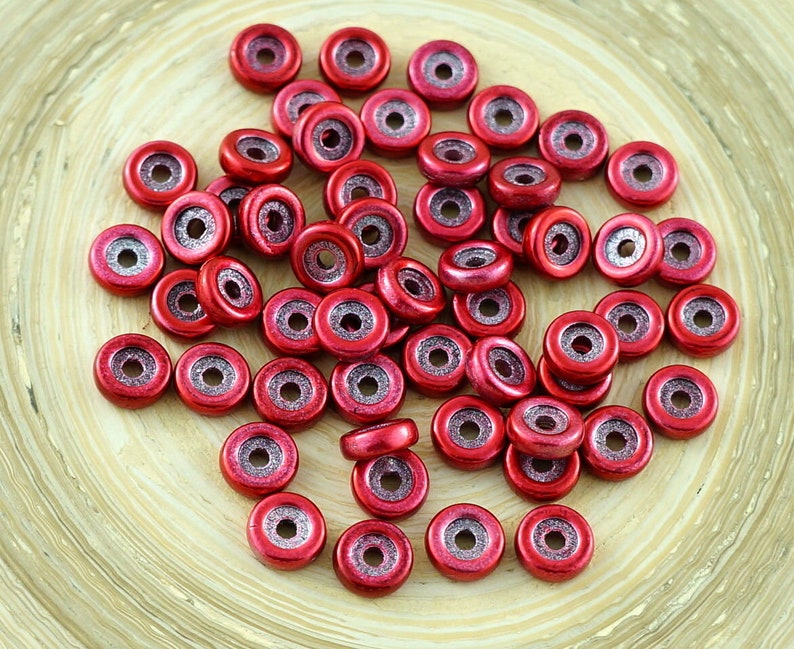 10g New Finish Metalust Wheel Matubo Czech Glass Flat Round | Etsy