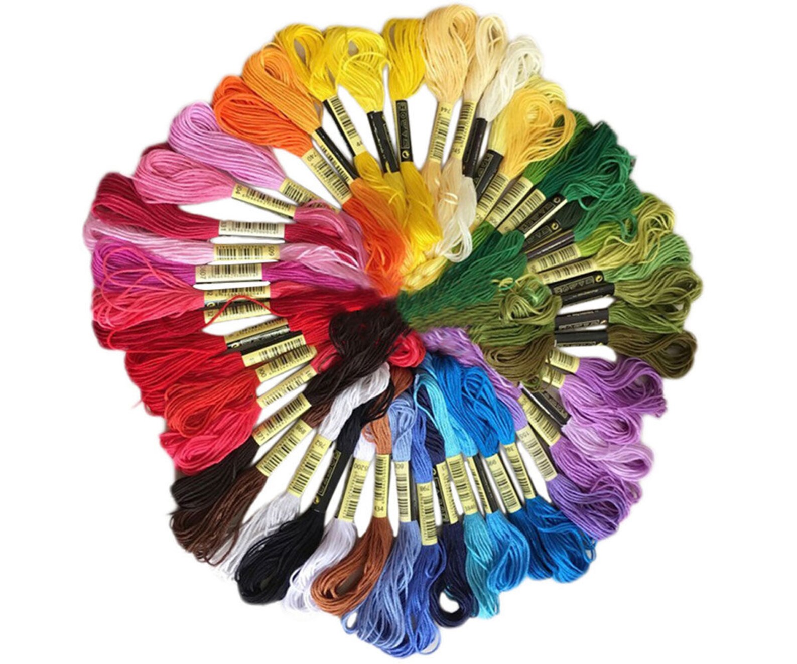 50 Mix Color Cotton Embroidery Thread Cross Stitch Sewing - Etsy