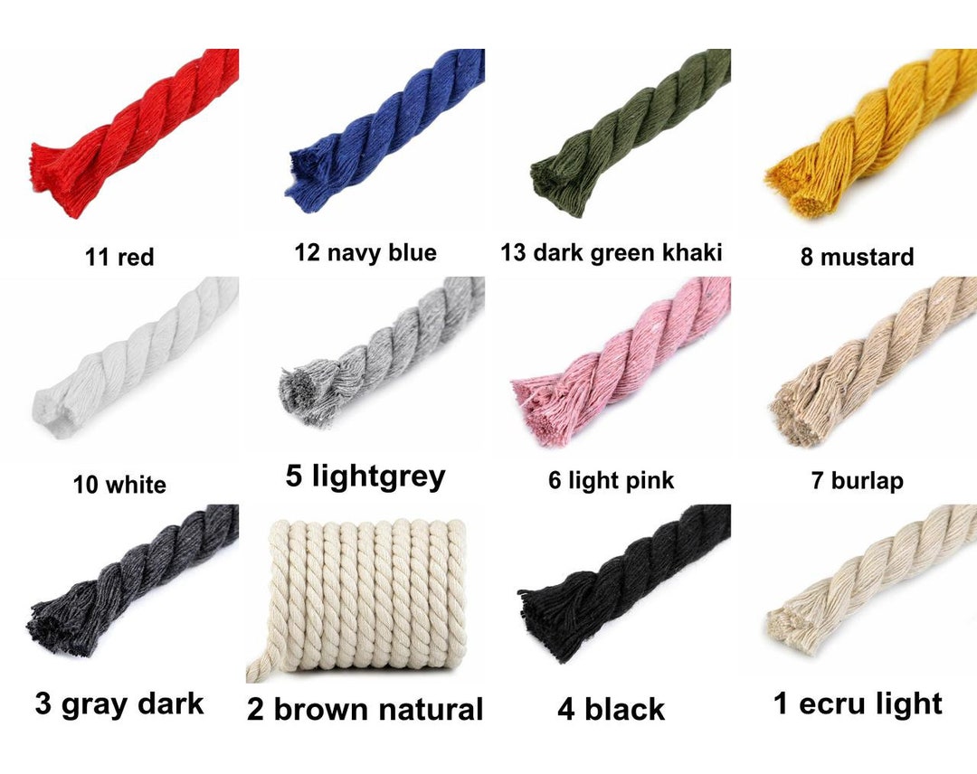 10m Twisted Cotton Cord / Rope Cord Cord Cord and Cords Strings ...