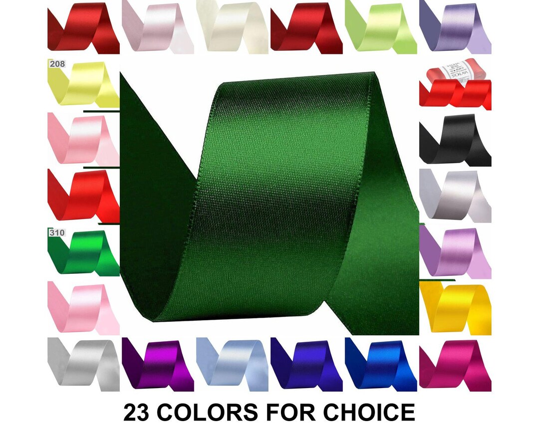 5m Double Face Satin Ribbon Packs per Width Ribbons Single - Etsy