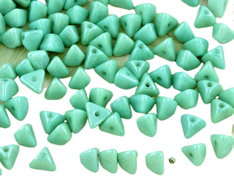 50pcs Large Pinch Triangle Spacer Czech Glass Beads 4mm X 7mm - Etsy