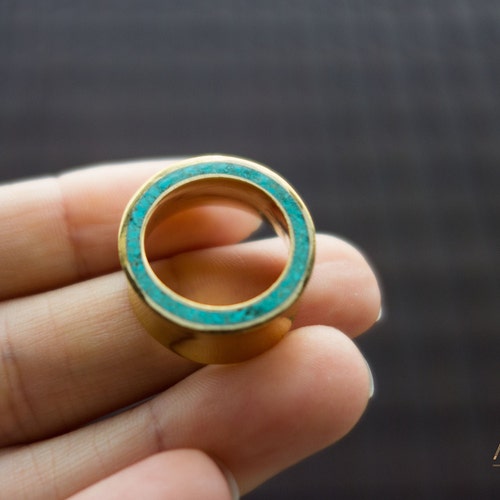 Stone Ear Tunnel Opalite Double Flare Concave Organic Stone | Etsy