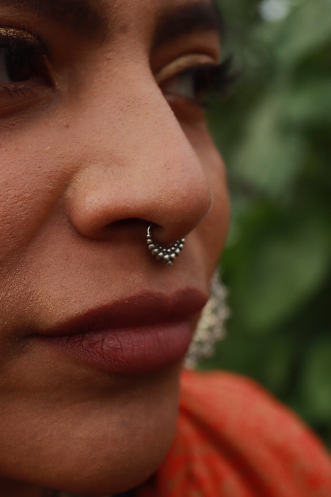 Brass / Silver Septum Piercing V Piercing Nose Piercing - Etsy