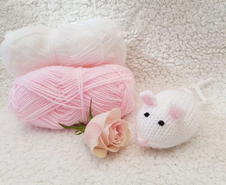 Hand-knitted Pastel Mouse - Etsy