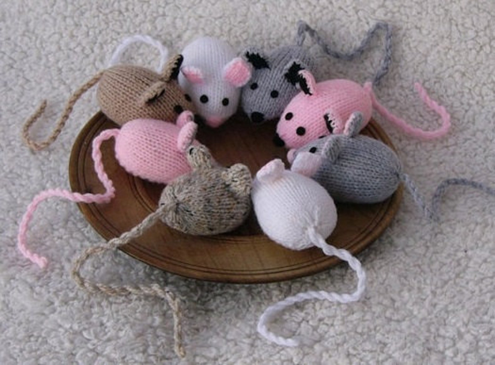 Hand-knitted Toy Mouse | Etsy