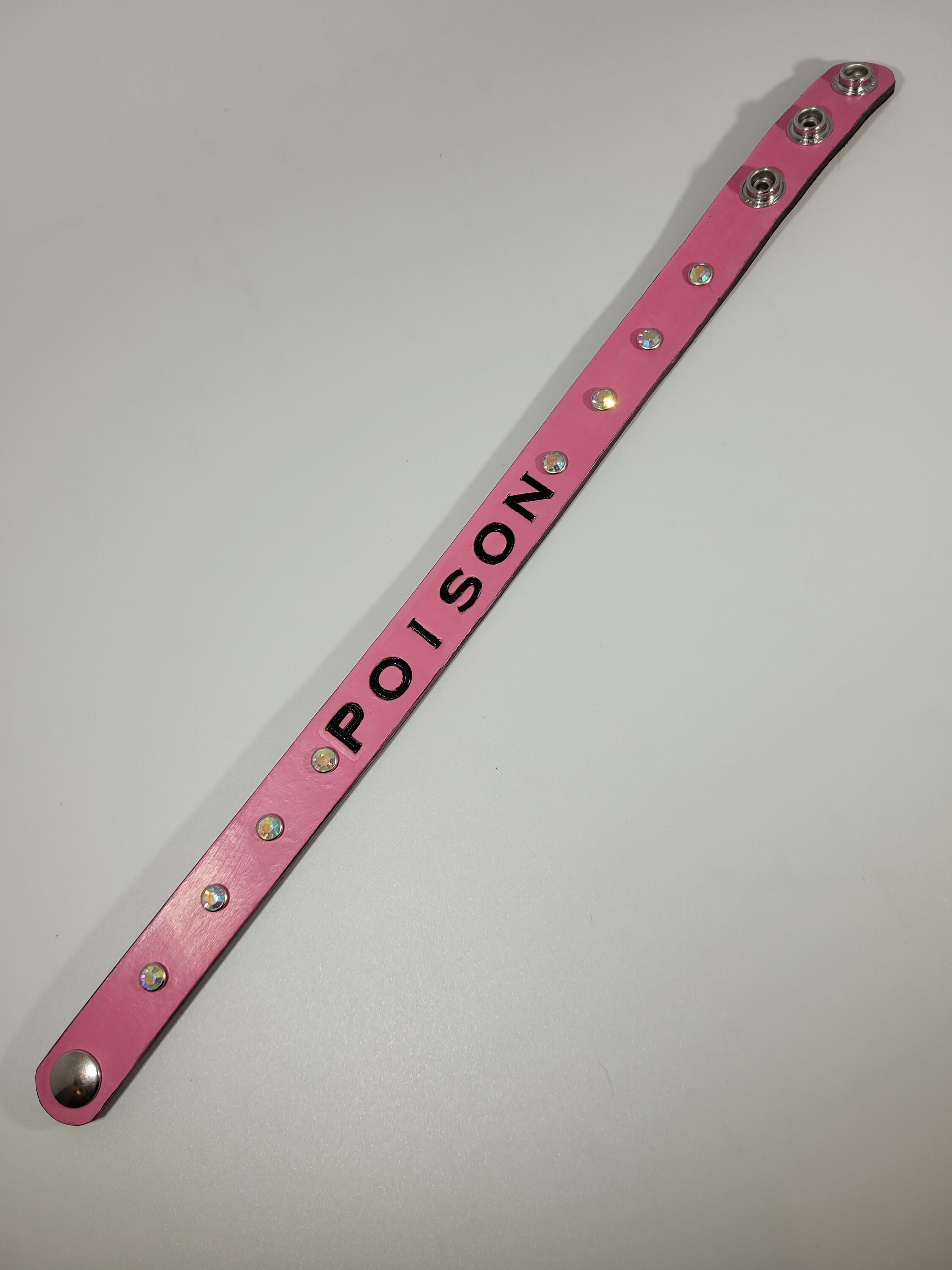 Hazbin Hotel Poison Angel Dust Adjustable Leather Choker Collar W/ AB ...