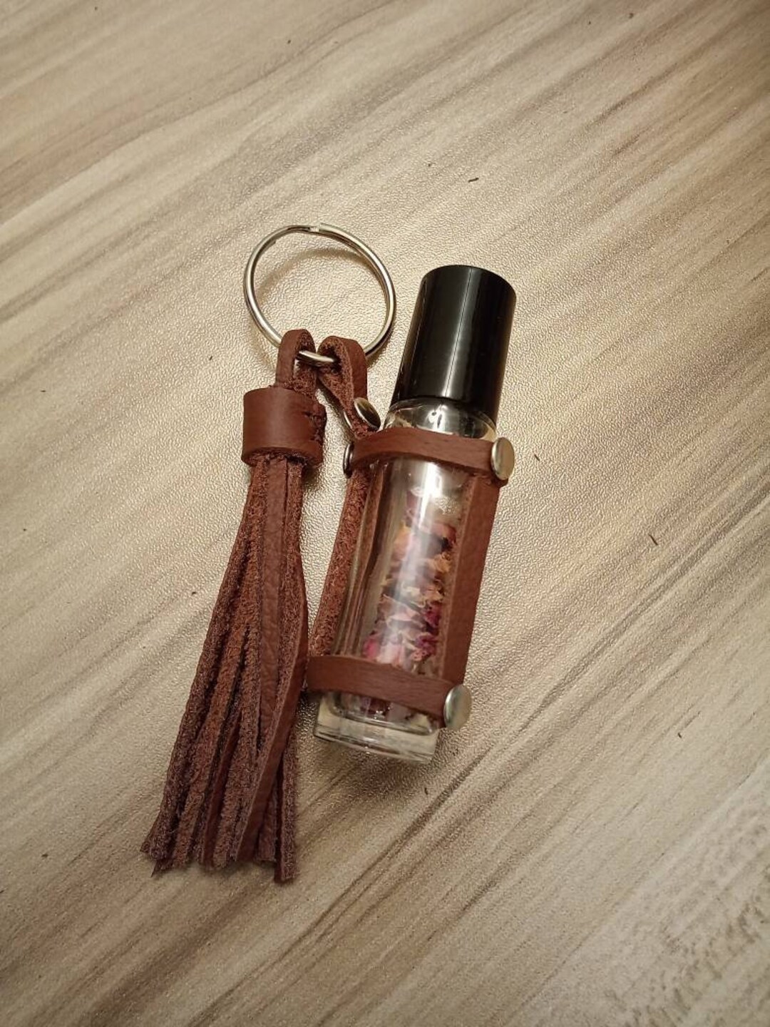 Rose Petal Essential Oil Keychain - Etsy