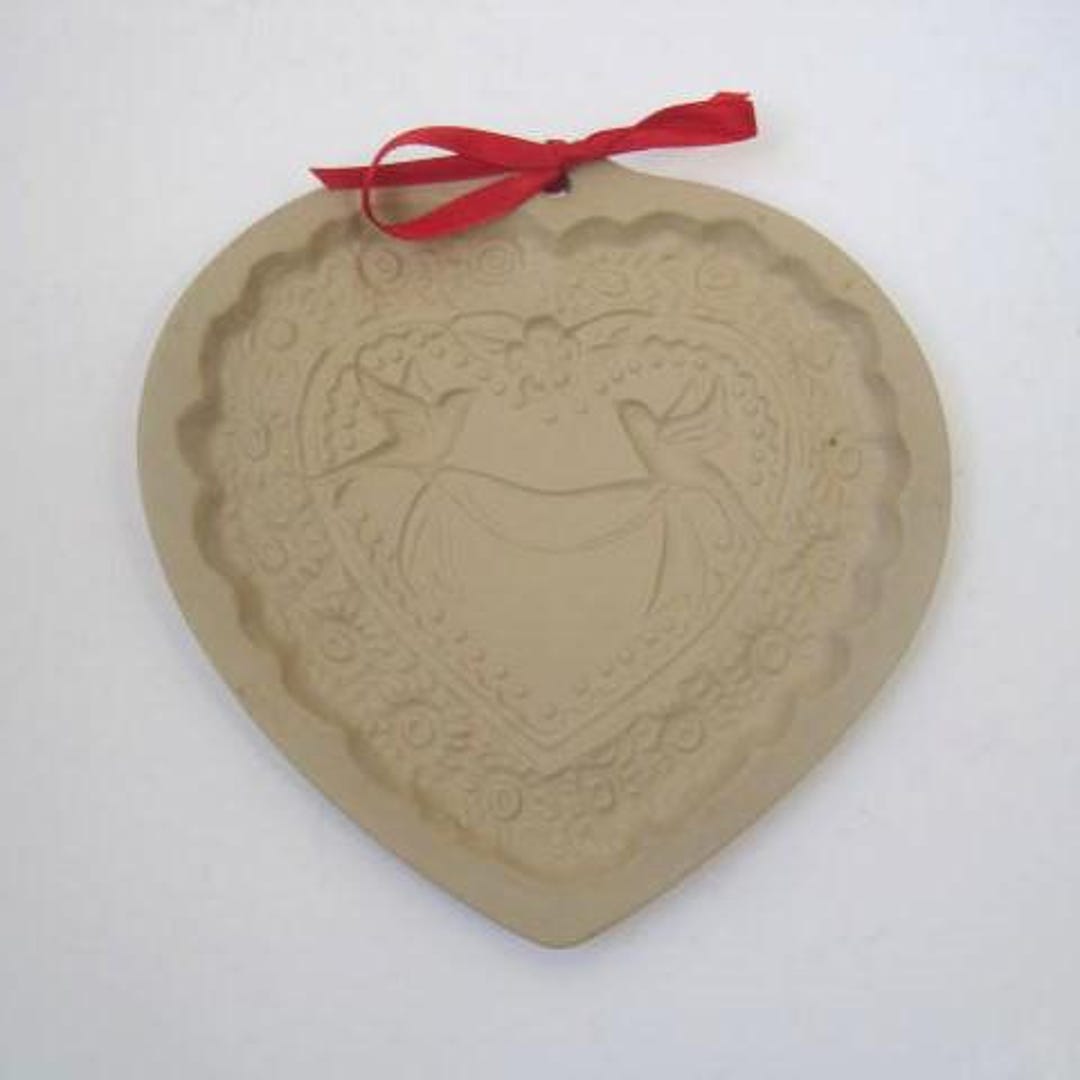 Brown Bag Cookie Art Heart Shape Cookie Mold, Lovebirds, 6", Cookie Art ...