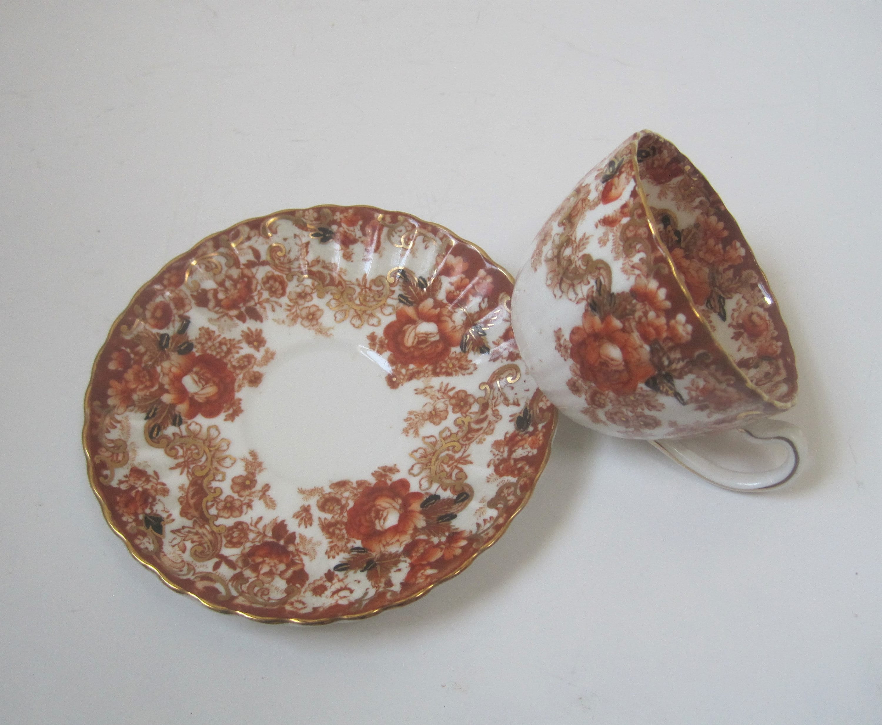 Radford Fenton Victorian Rust Demitasse Cup & Saucer Set, 642, Bone ...