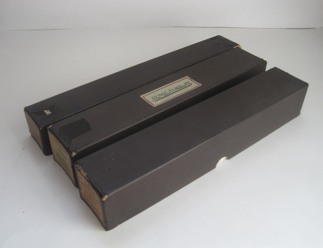 3 Antique Player Piano Roll Boxes, Universal Music Co and Brown & Ayer ...