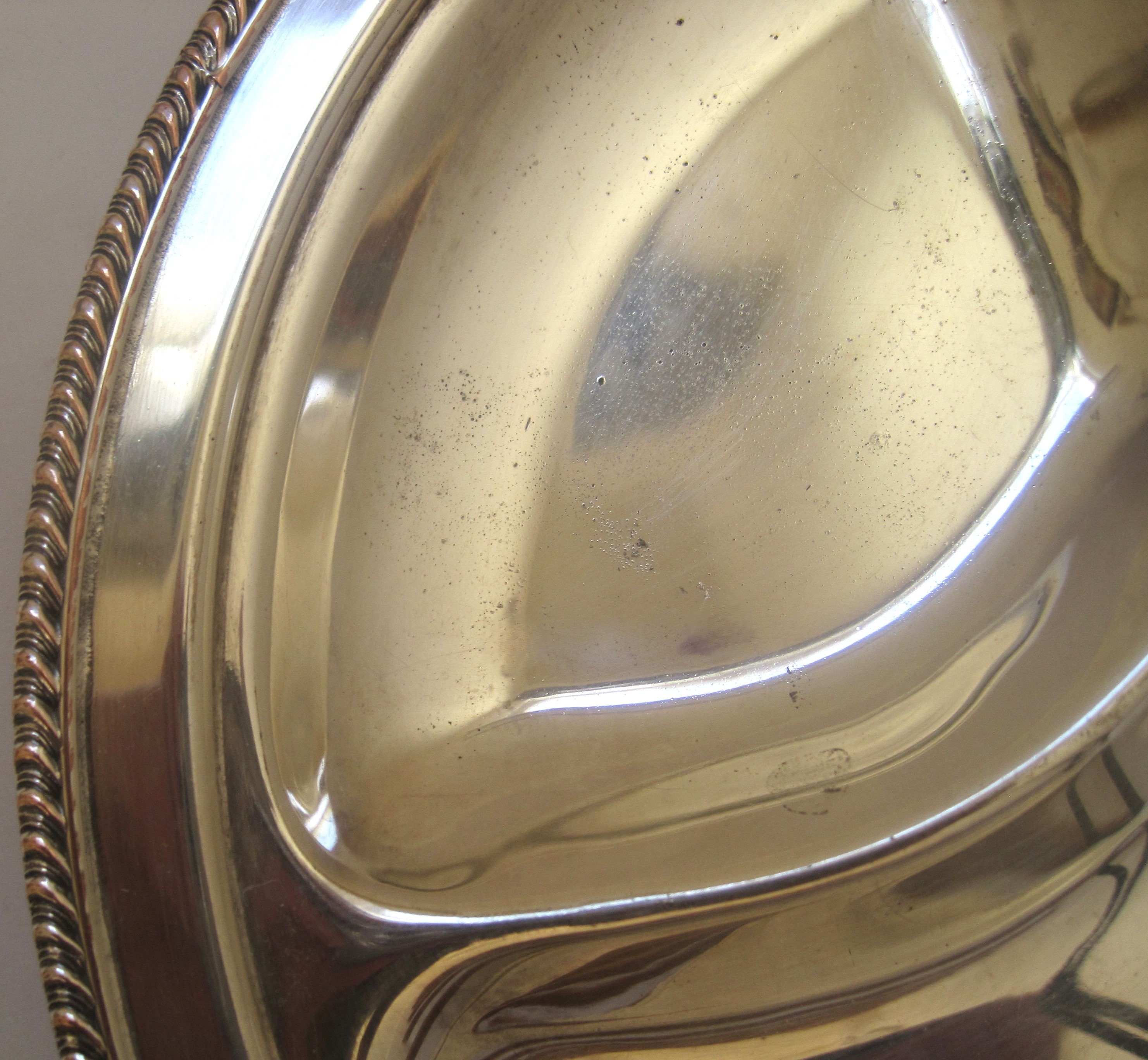Silver Plate Three-part Dinner Plate/buffet Plate/serving Dish, 8.875 ...