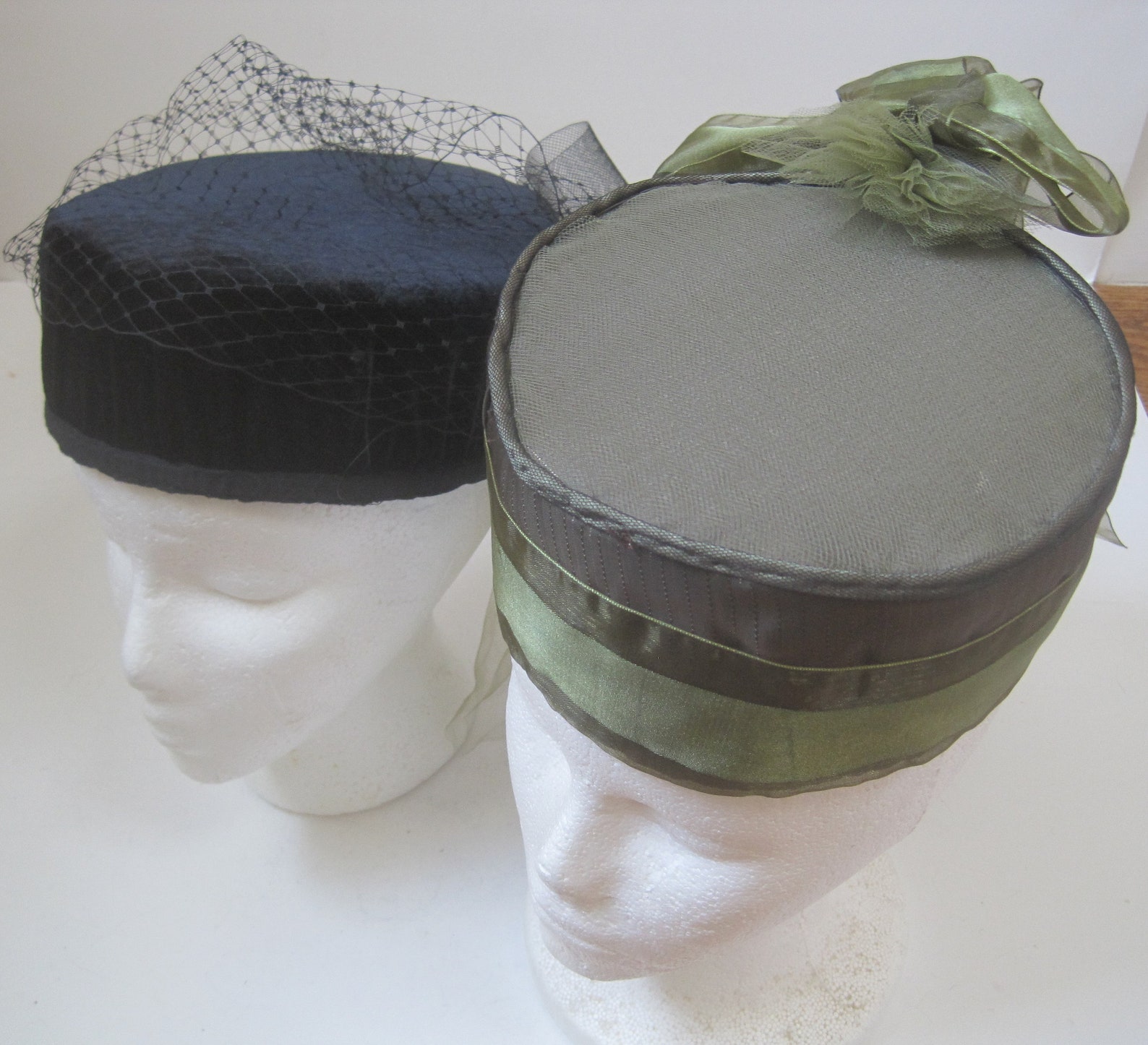 2 Women's Hat Sample Designs / Mock-ups, Easter Bonnets, Hand Made ...
