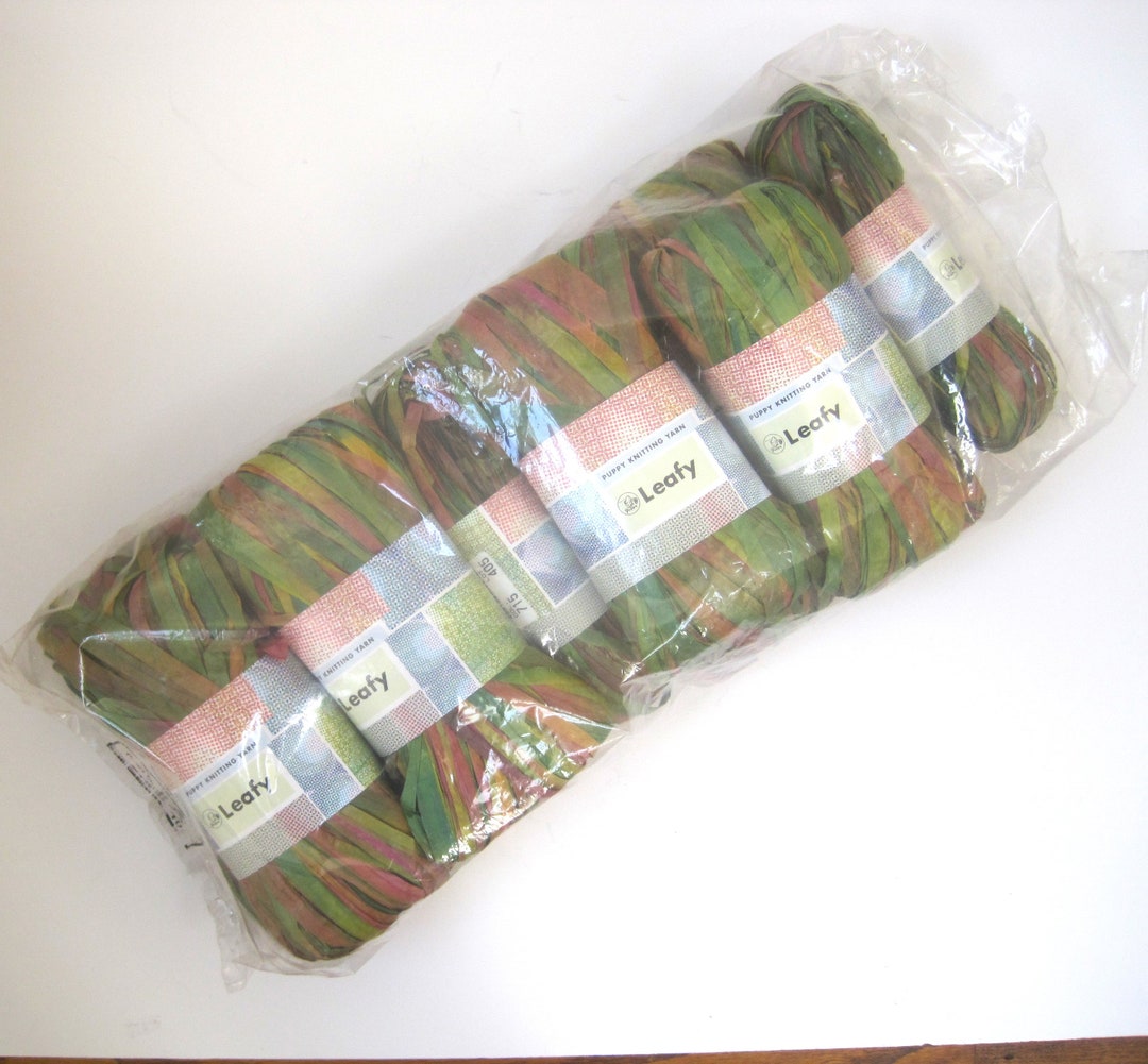 10 Skeins Puppy Knitting Yarn "leaf", Variegated Color #715, Bulky ...